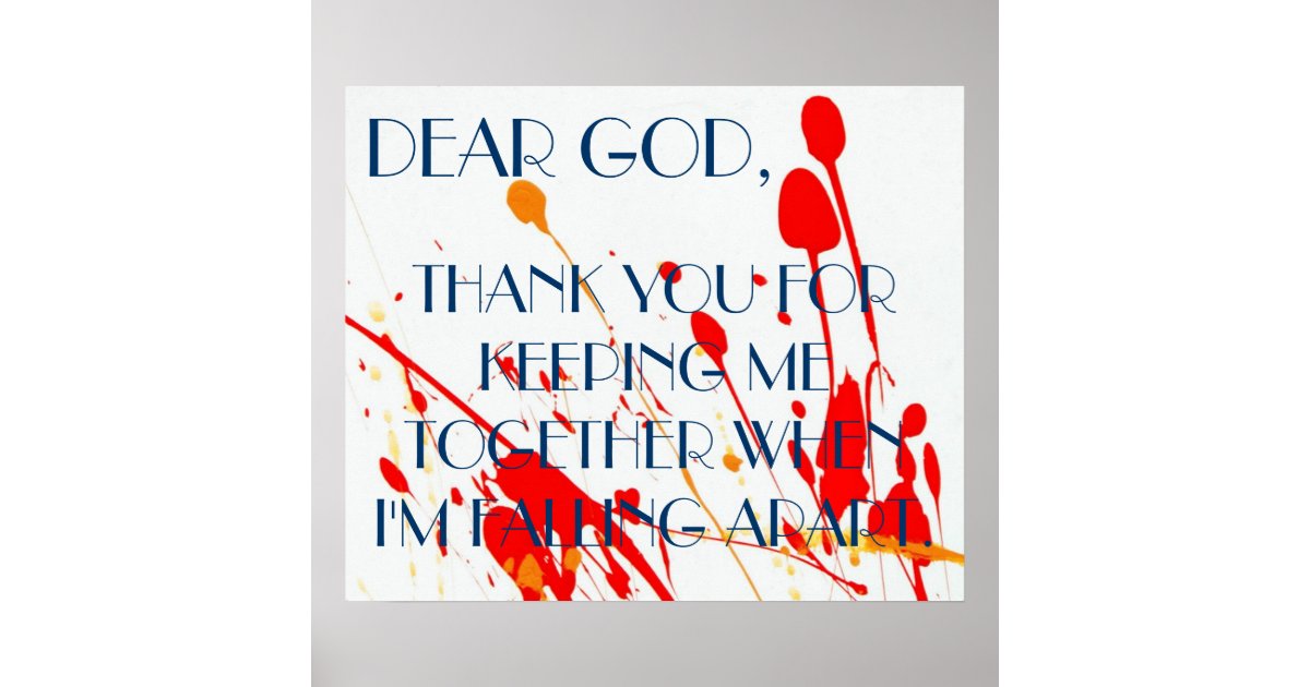 Dear God Prayer Poster | Zazzle