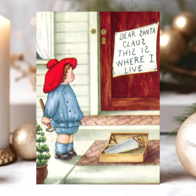 Dear Santa Claus Vintage Holiday Postcard | Zazzle