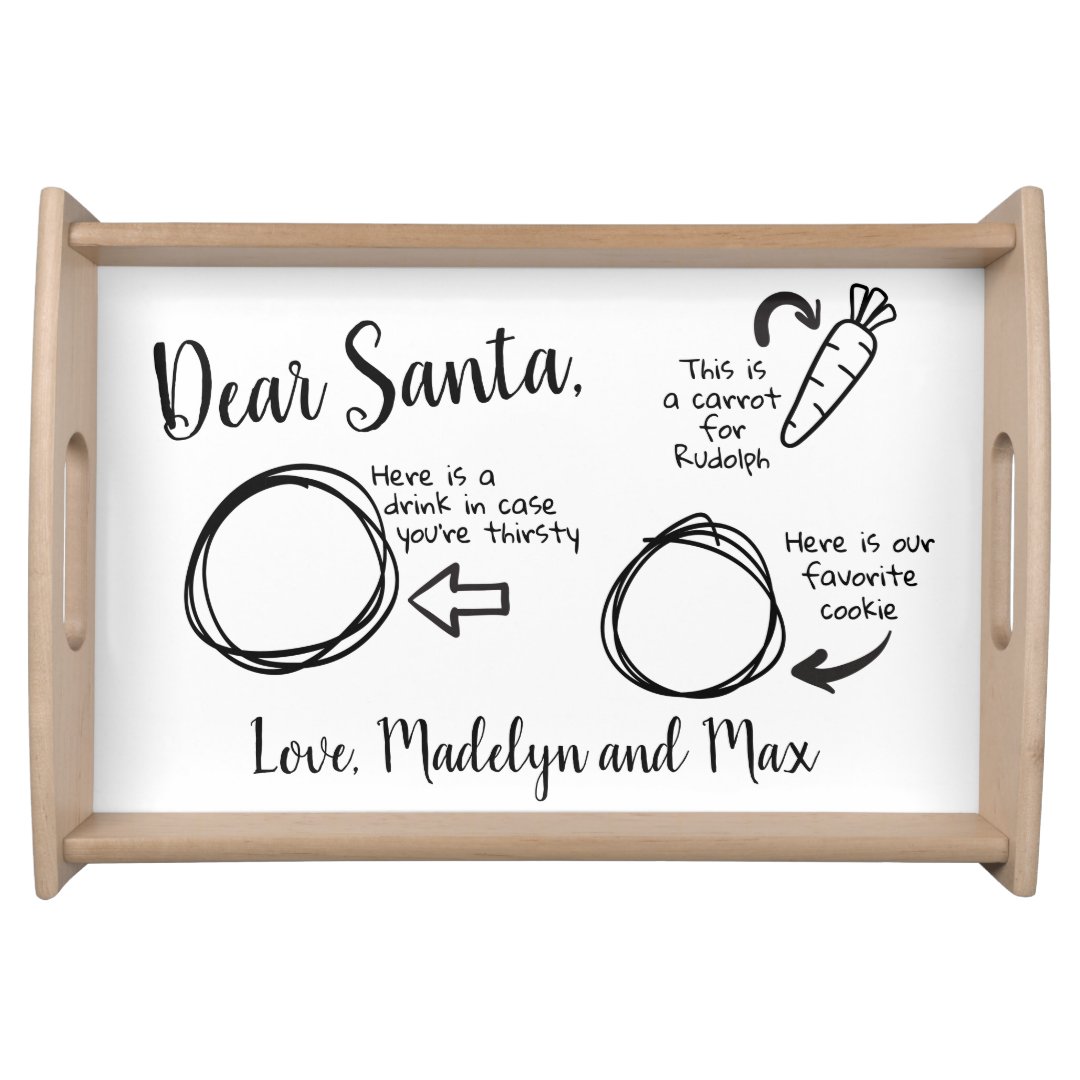 Dear Santa Cookie Tray | Zazzle