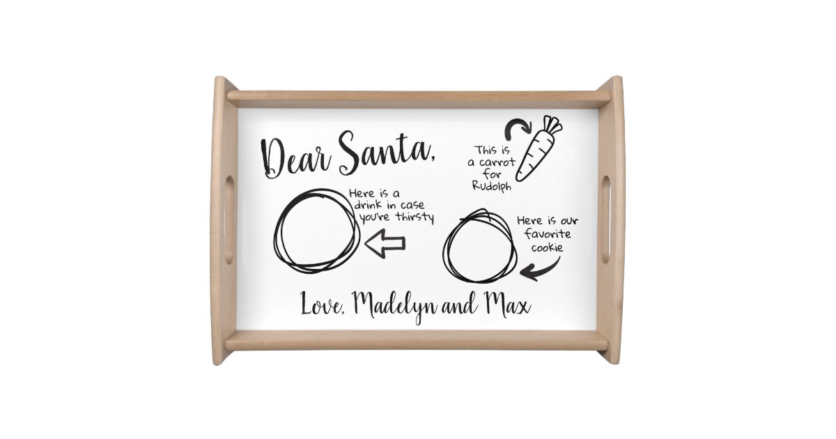 Dear Santa Cookie Tray | Zazzle