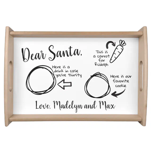 Dear Santa Cookie Tray | Zazzle