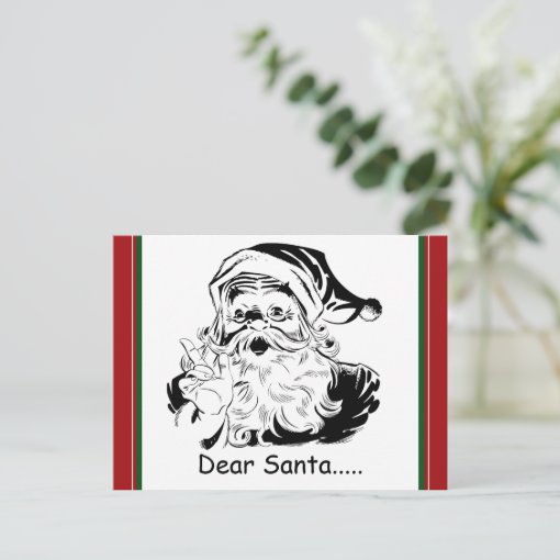Dear Santa....from Adult Woman Holiday Postcard | Zazzle