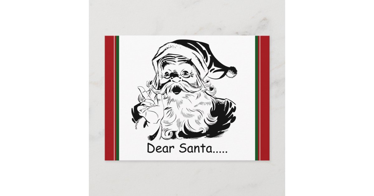 Dear Santa....from Adult Woman Holiday Postcard | Zazzle