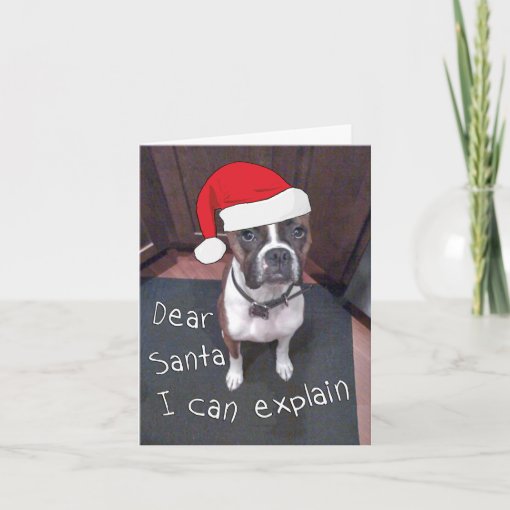 Dear Santa I Can Explain Holiday Card | Zazzle