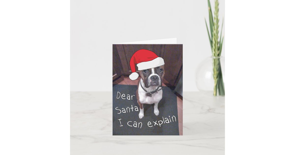 Dear Santa I Can Explain Holiday Card | Zazzle