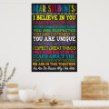 Dear Students Teacher Classroom Poster | Zazzle
