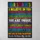 Dear Students Teacher Classroom Poster | Zazzle