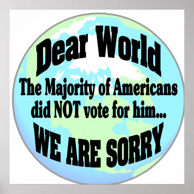 dear world poster | Zazzle