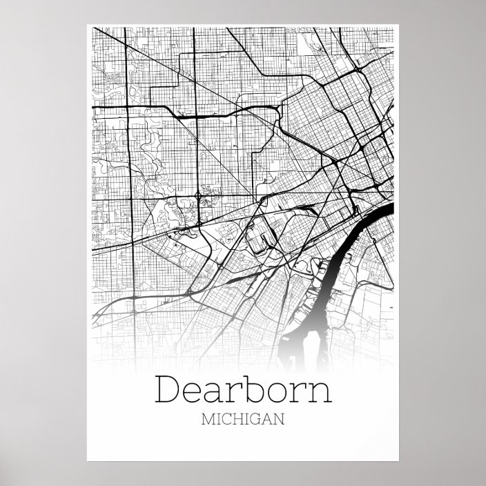 Dearborn Map - Michigan - City Map Poster | Zazzle.com