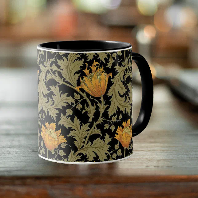 Dearle Gold Anemones William Morris Mug | Zazzle