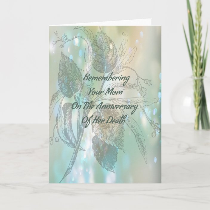 Death Anniversary Card for Mom | Zazzle.com