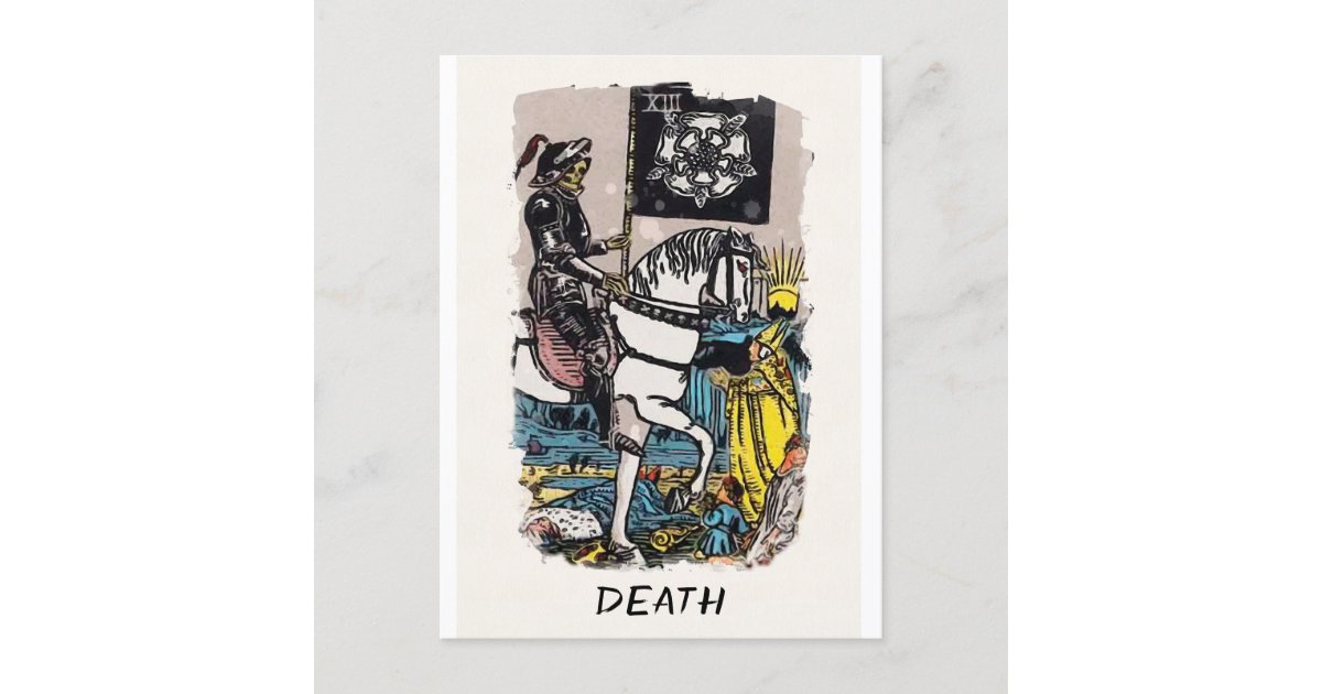 Death Major Arcana Rider-Waite-Smith Tarot Card In | Zazzle