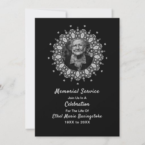 Death Memorial Service Invitations | Zazzle