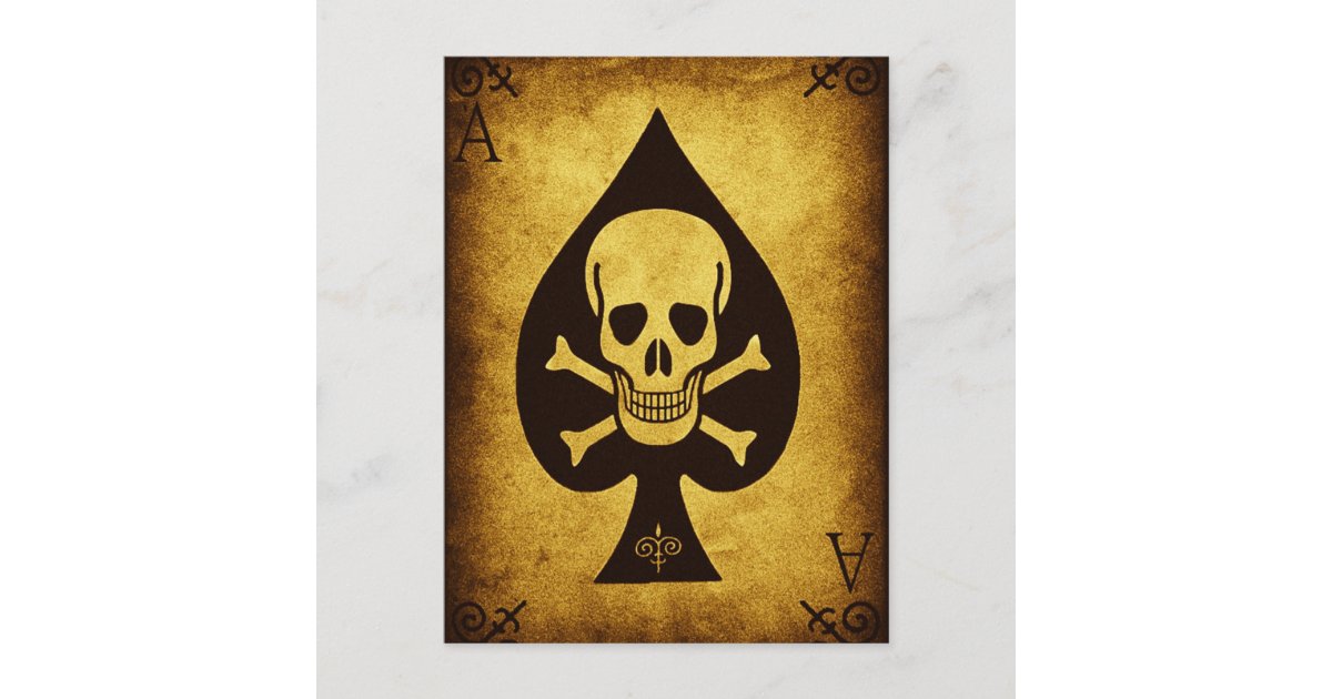death of spades postcard | Zazzle