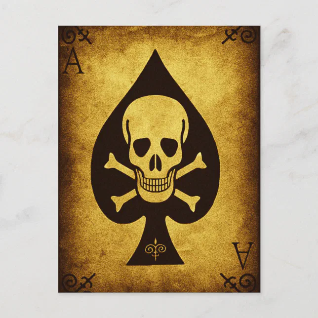 death of spades postcard | Zazzle