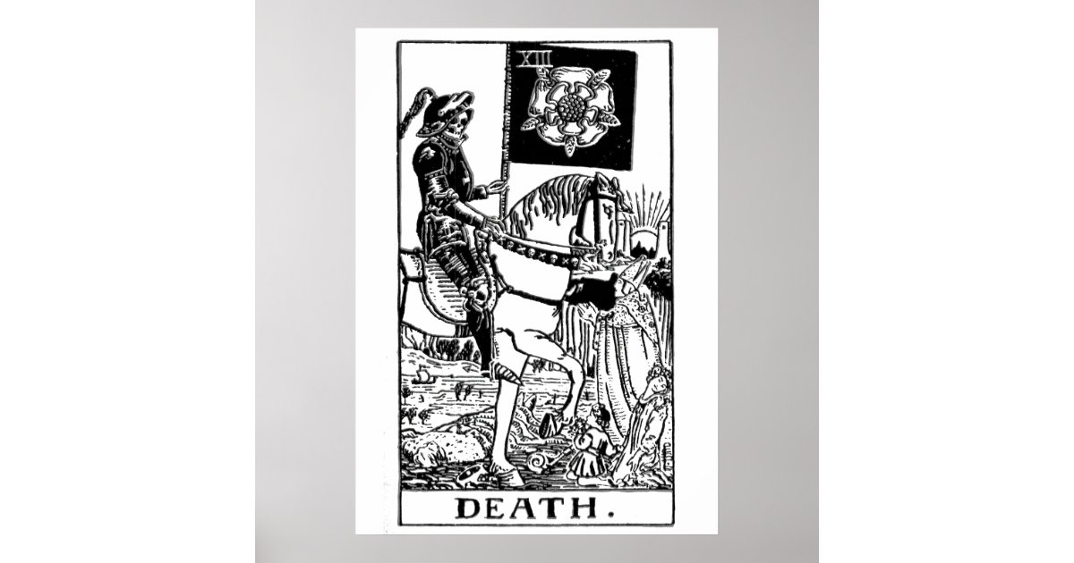 Death Tarot Card Wall Art Poster | Zazzle