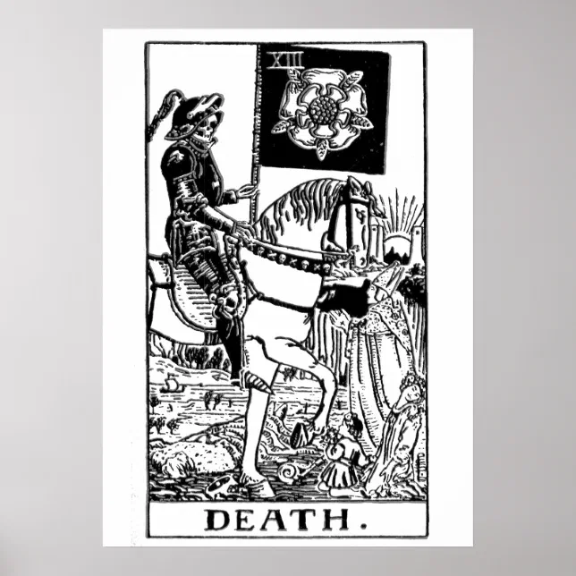 Death Tarot Card Wall Art Poster | Zazzle