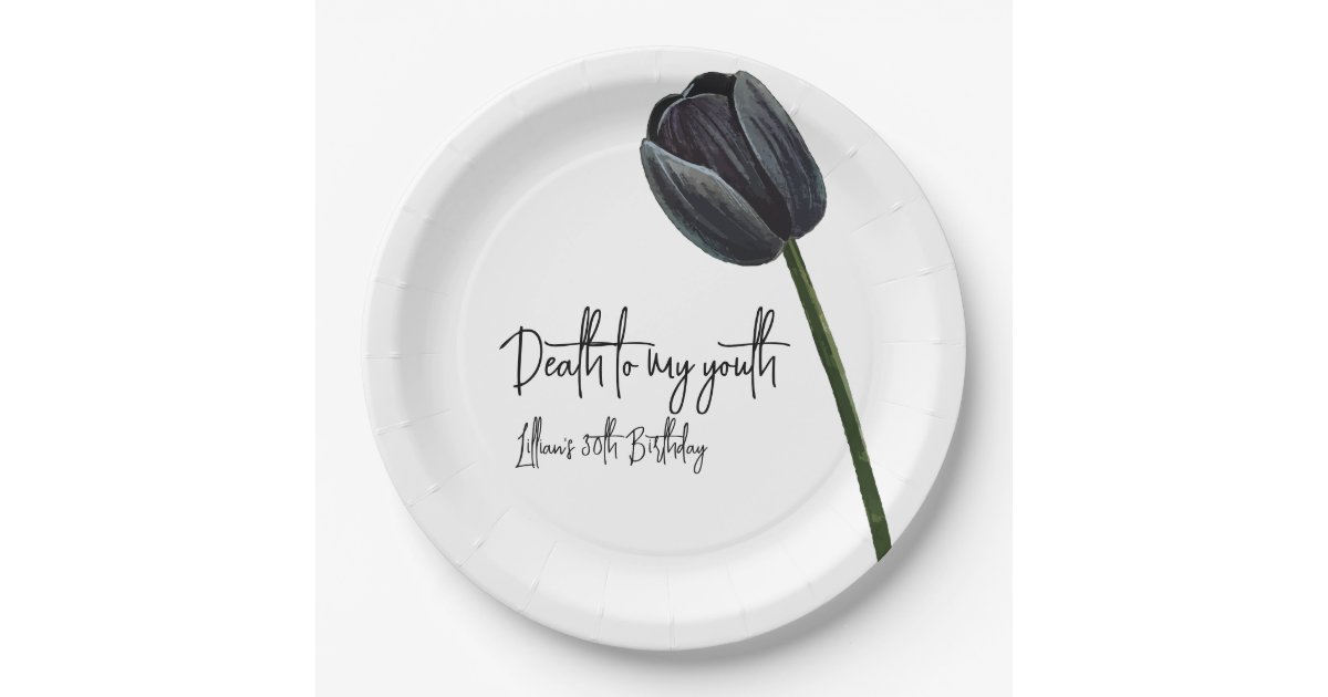 Death to My 20s Birthday Invitation Paper Plates | Zazzle