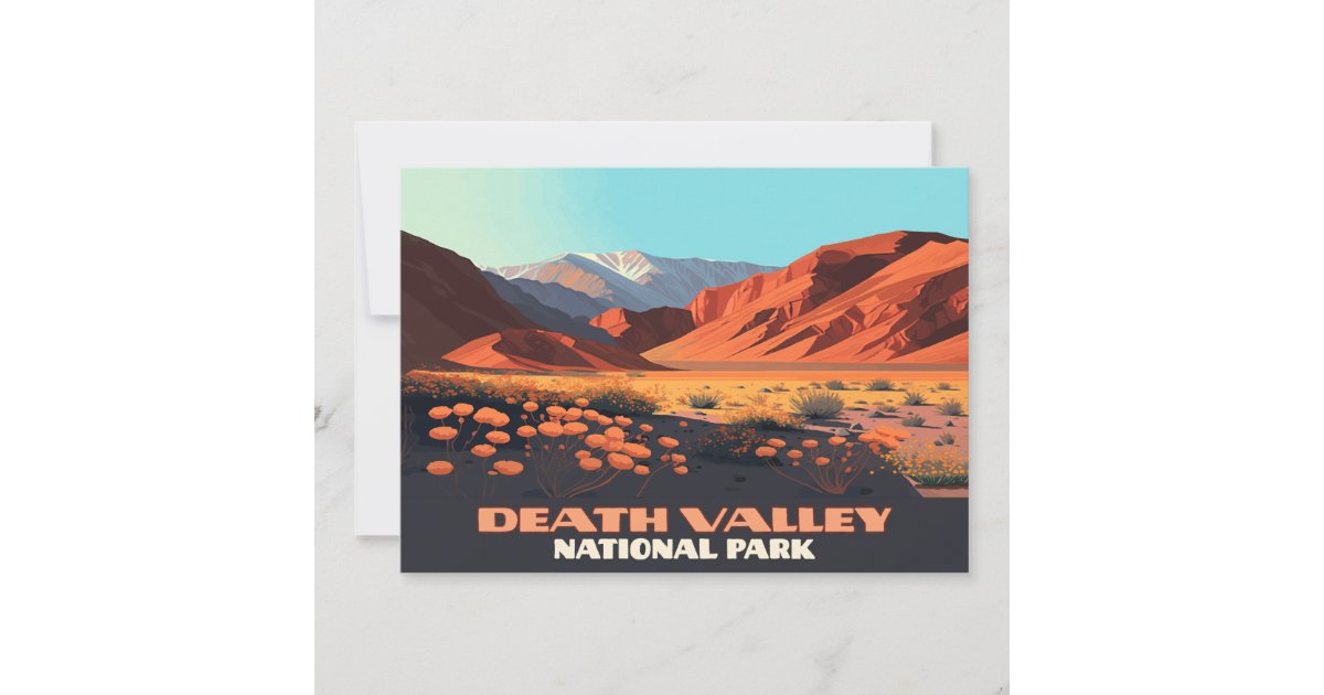 Death Valley National Park California Poppies Sign Invitation | Zazzle