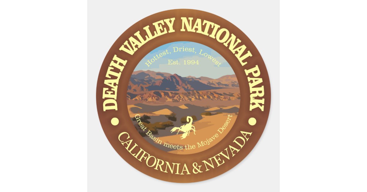 Death Valley National Park Classic Round Sticker | Zazzle