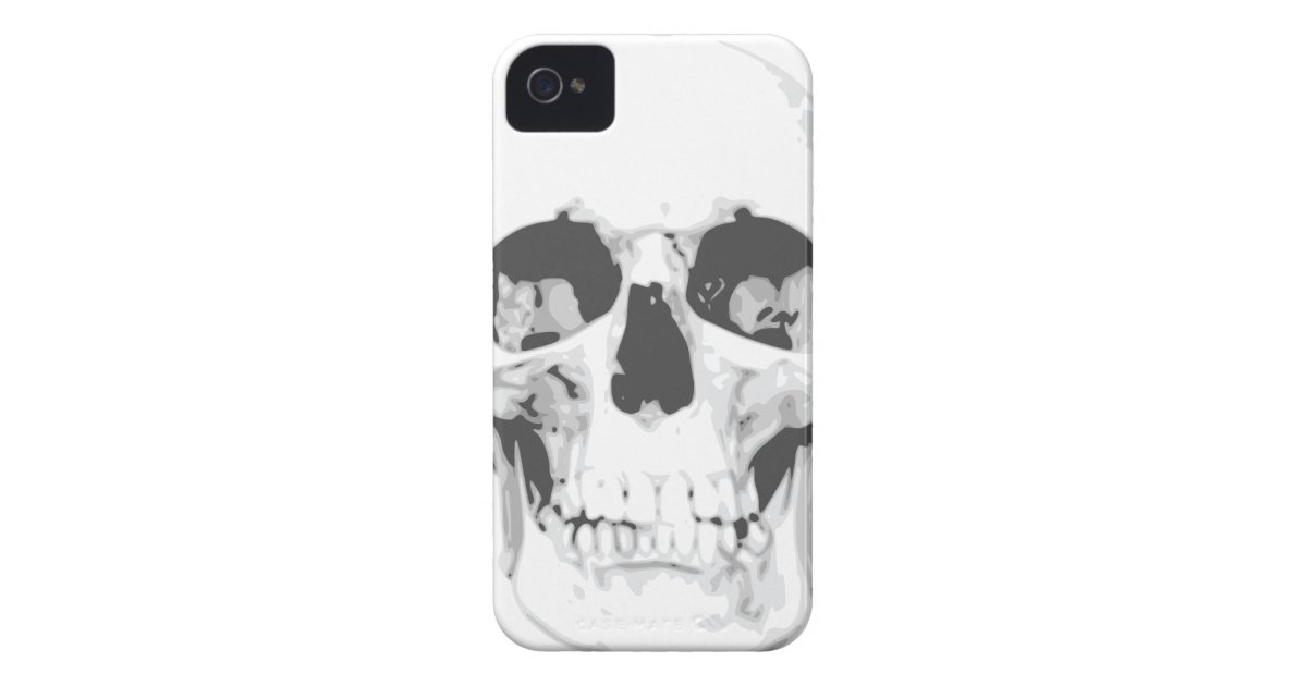 Death White Skull iPhone 4 Case | Zazzle