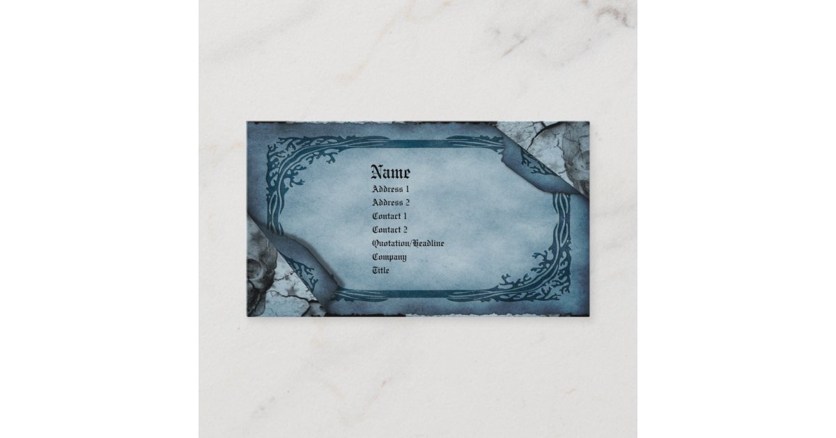Death's Calling Card Gothic Business Card | Zazzle