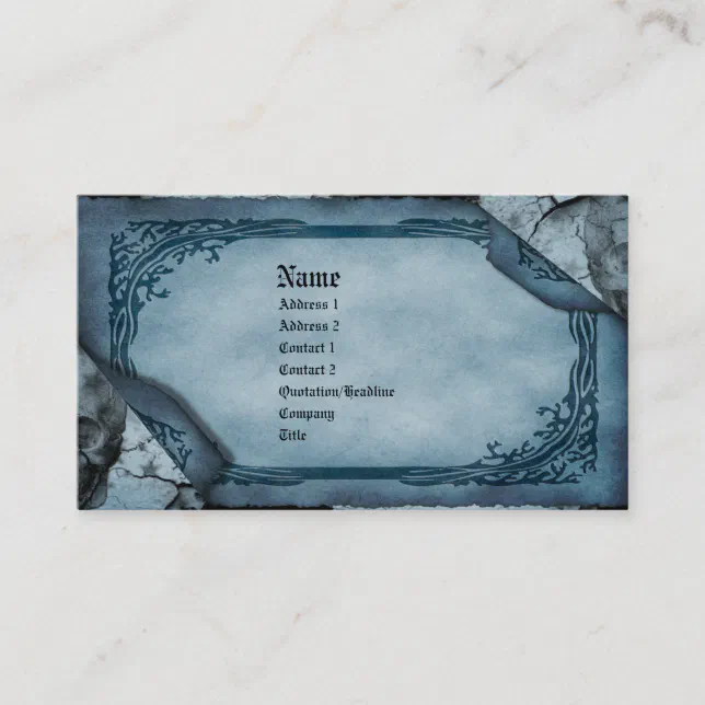 Death's Calling Card Gothic Business Card | Zazzle