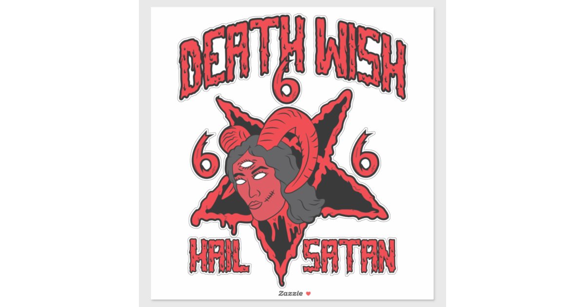 Deathwish Sticker | Zazzle