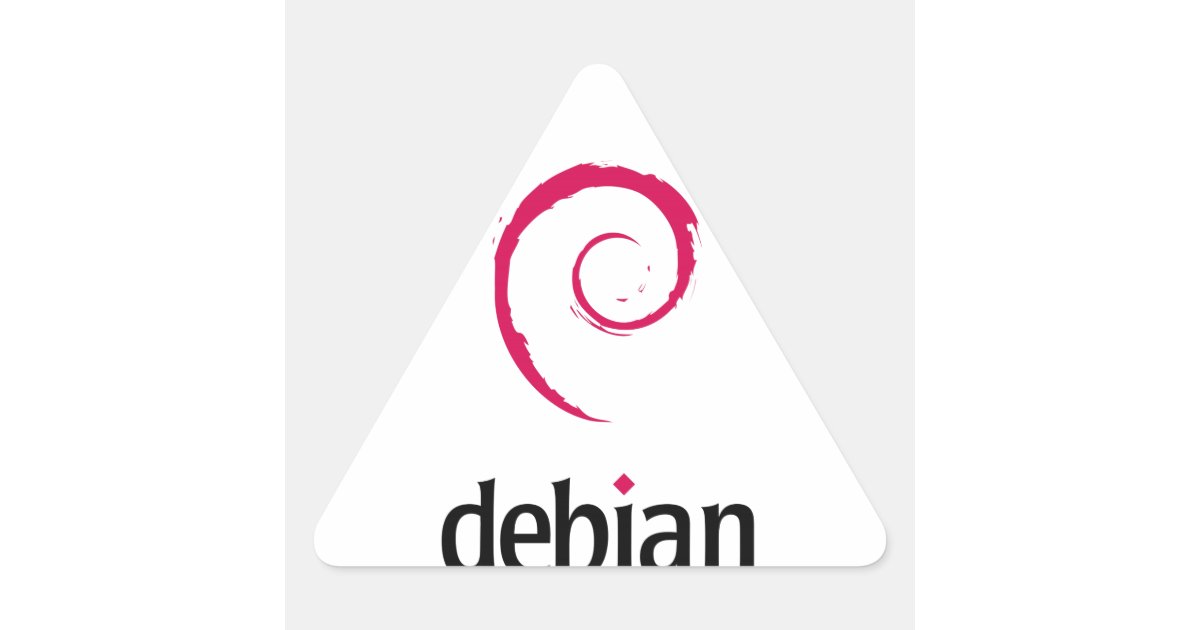 debian Linux Logo Triangle Sticker | Zazzle.com