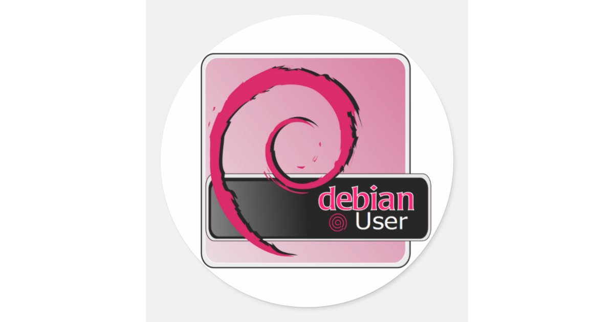 Debian User Logo Sticker | Zazzle