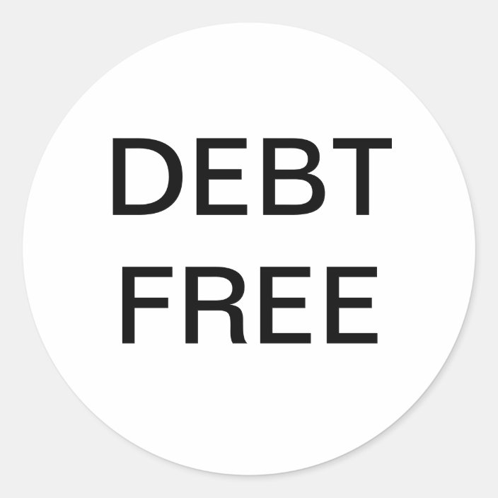 Debt Free Money Sticker | Zazzle.com