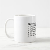 Debug Mug: Six Stages of Debugging Coffee Mug | Zazzle