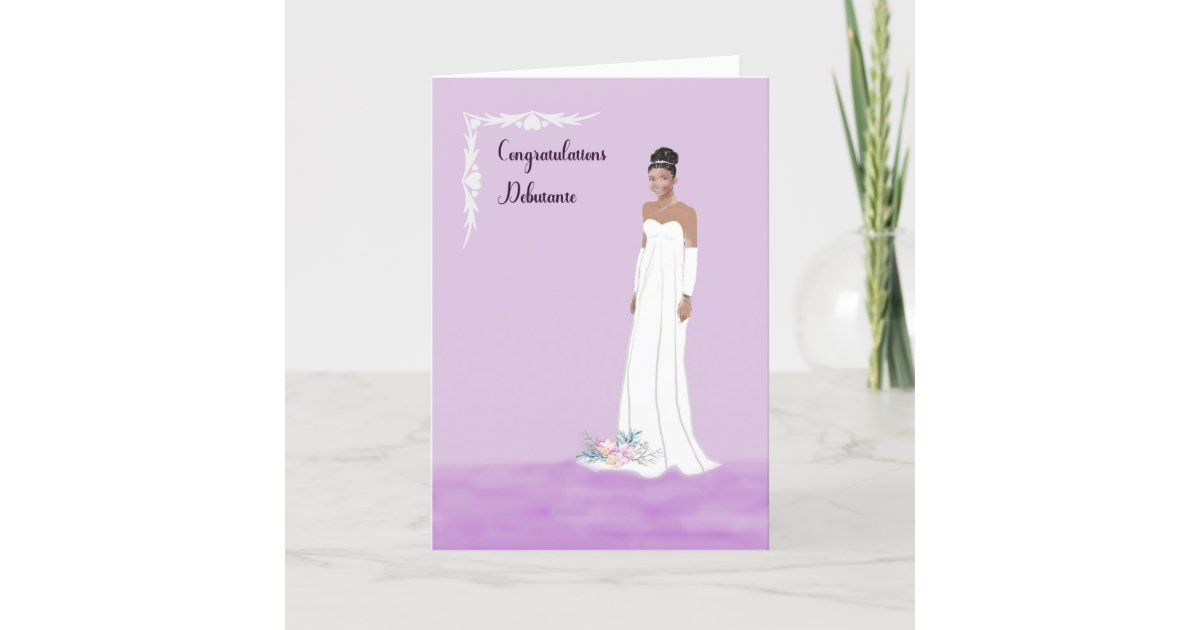 Debutante Card for Black Young Lady | Zazzle