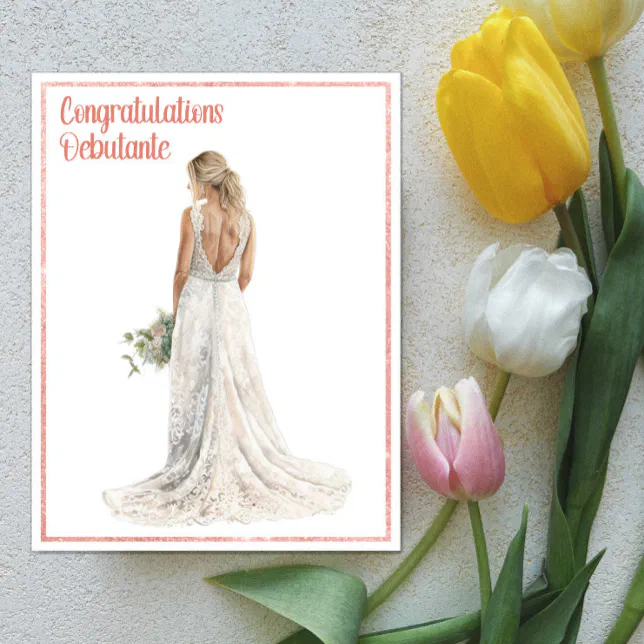 Debutante Congratulation Card | Zazzle