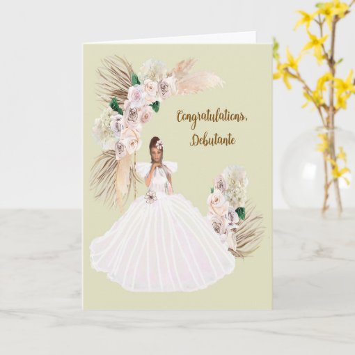 Debutante Congratulations Card | Zazzle