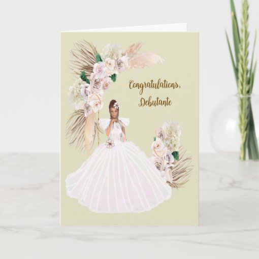 Debutante Congratulations Card | Zazzle