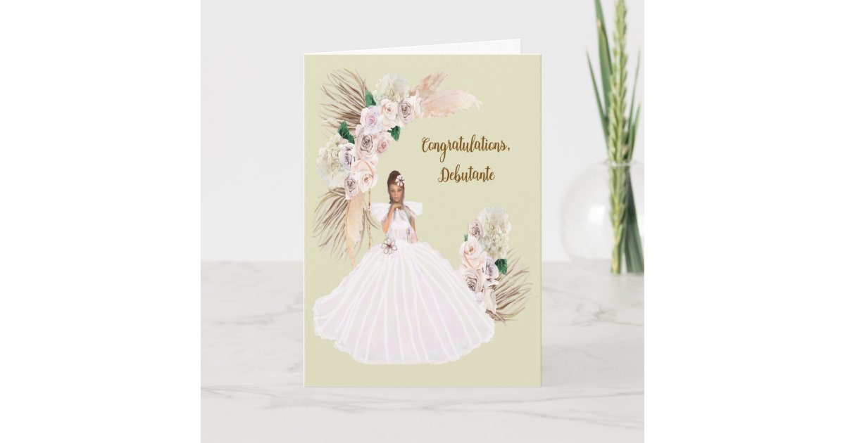 Debutante Congratulations Card | Zazzle