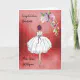 Debutante Congratulations in Red Girl & Flowers Card | Zazzle