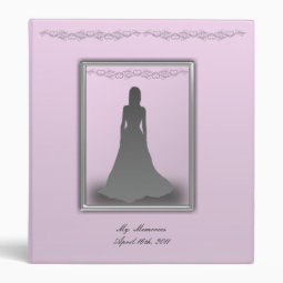 Debutante in Silhouette Photo Album Binder | Zazzle