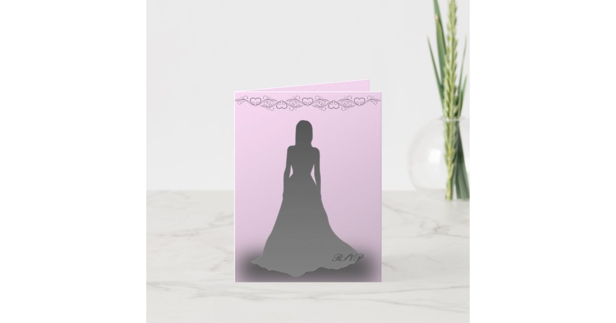 Debutante in Silhouette RSVP Invitation | Zazzle