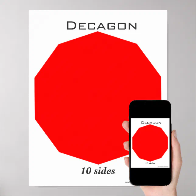 Decagon Poster of Polygon | Zazzle