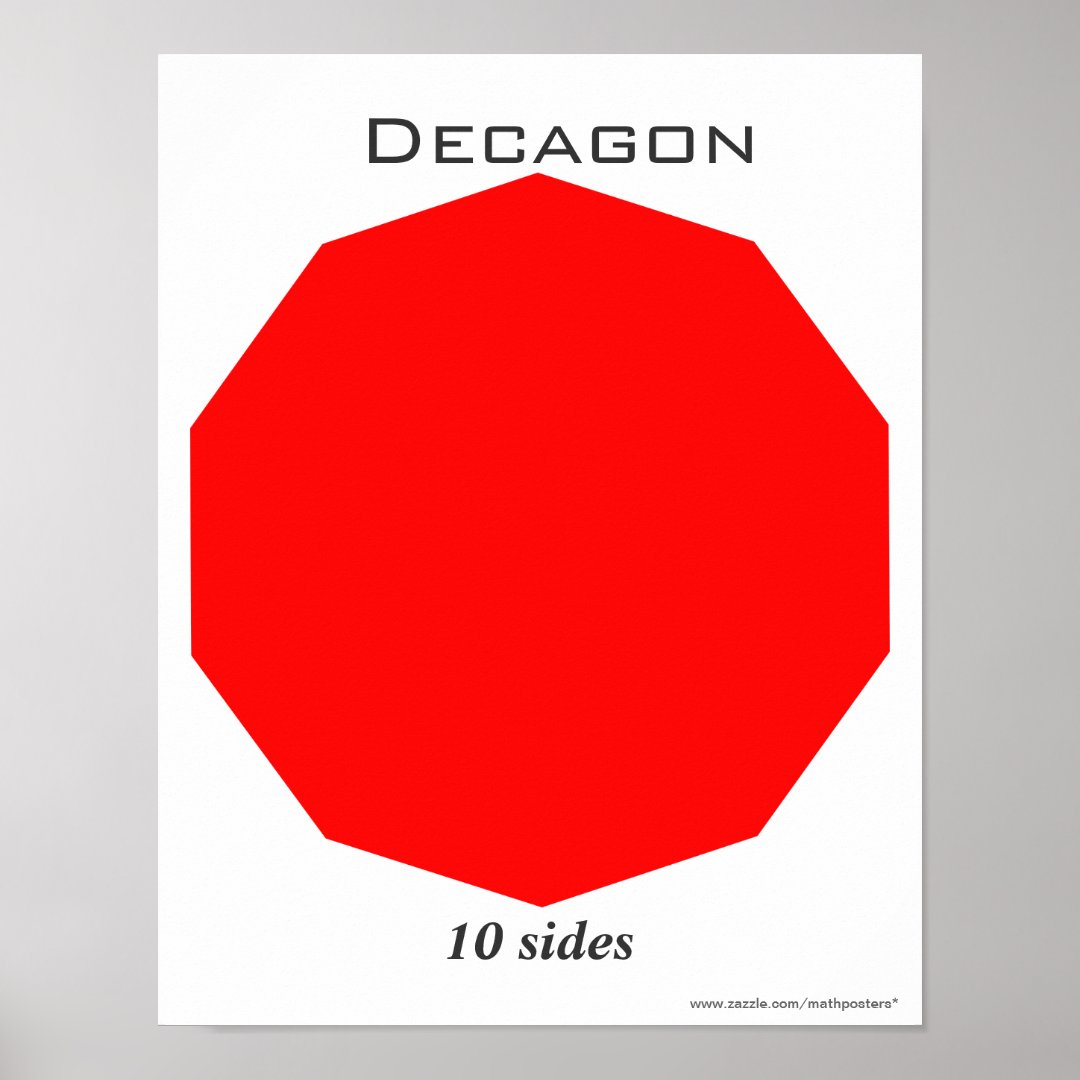 Decagon Poster of Polygon | Zazzle