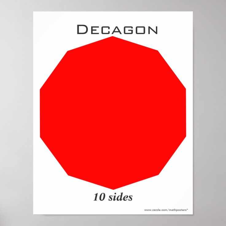 Decagon Poster of Polygon | Zazzle