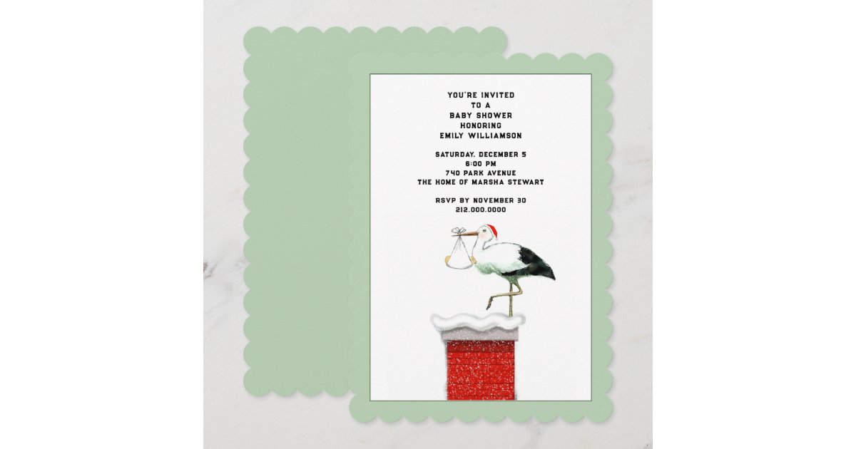 December Baby Shower Invitation | Zazzle