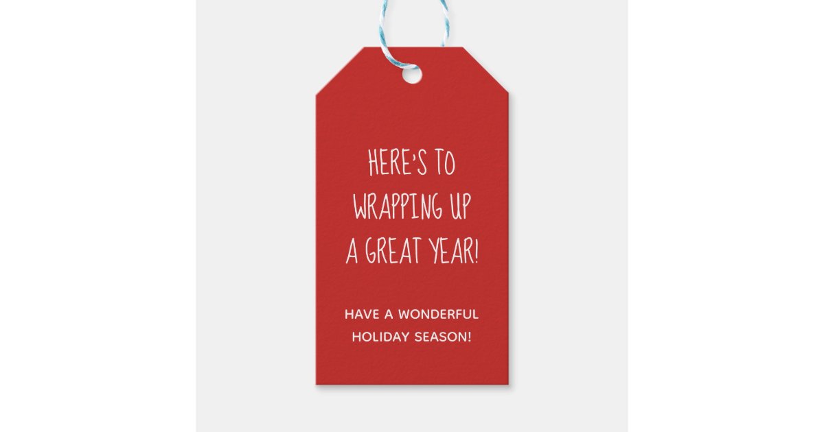 December Customizable Realtor Pop By Gift Tags | Zazzle