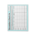 December Weekly Student Check In Grade Progress Notepad | Zazzle