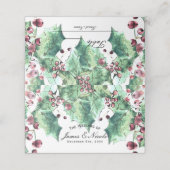 December Winter Wedding Holly Berries Table Number Place Card | Zazzle