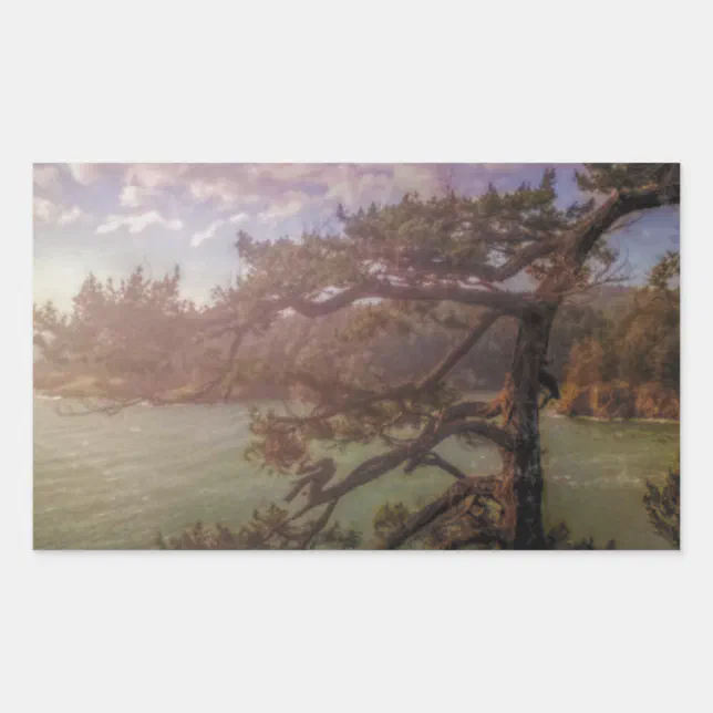 Deception Pass View Rectangular Sticker | Zazzle