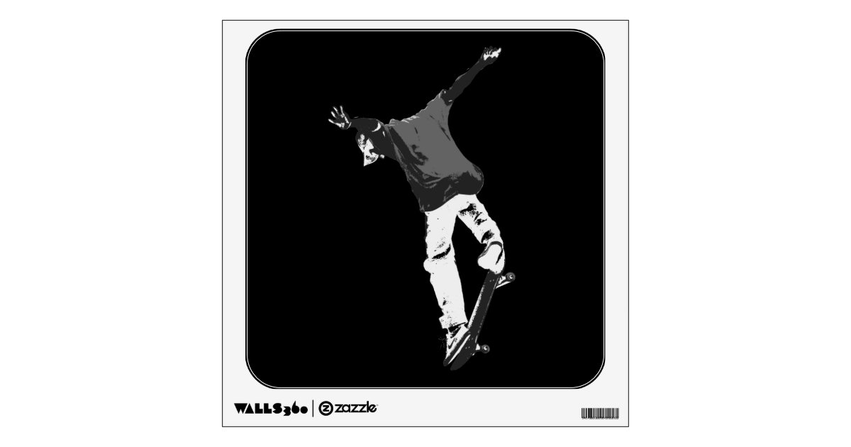 "Deck Flipping" Skateboarding Stunt Wall Decal | Zazzle