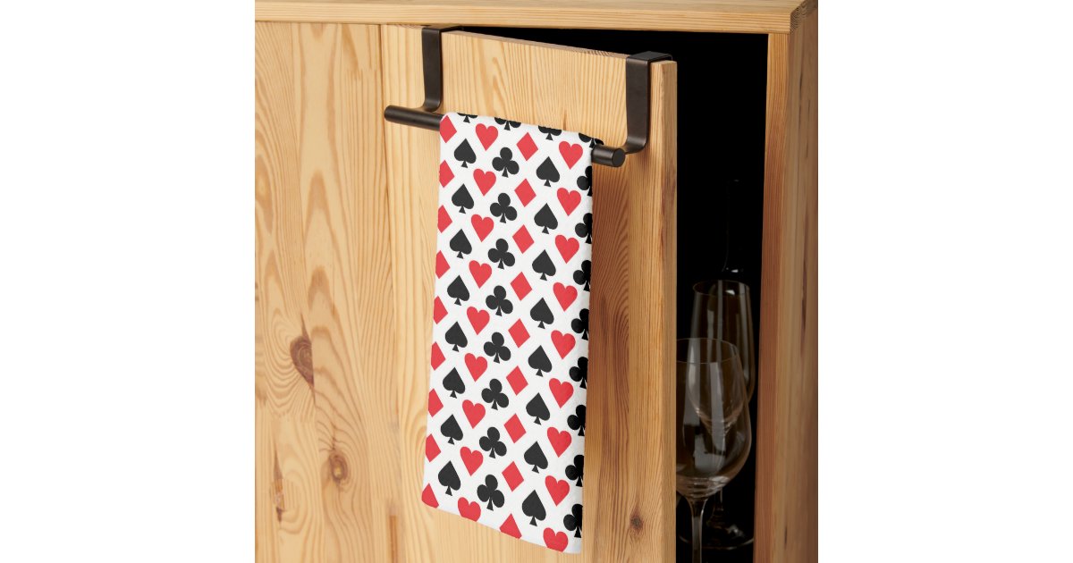 Deck of Cards Pattern Kitchen Towel | Zazzle
